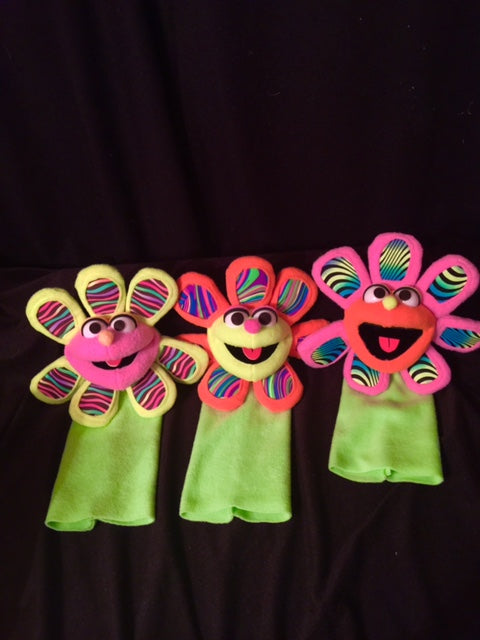 Blacklight Flower Puppets - Small – Out of the Box Puppets