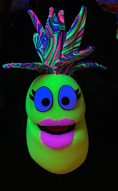 Blacklight Pineapple Puppet – Out of the Box Puppets