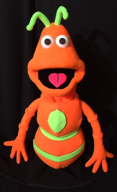Blacklight Ant puppet – Out of the Box Puppets