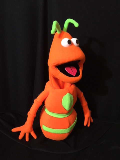 Blacklight Ant puppet – Out of the Box Puppets