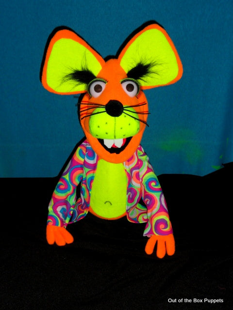 Blacklight Female Mouse Puppet – Out of the Box Puppets