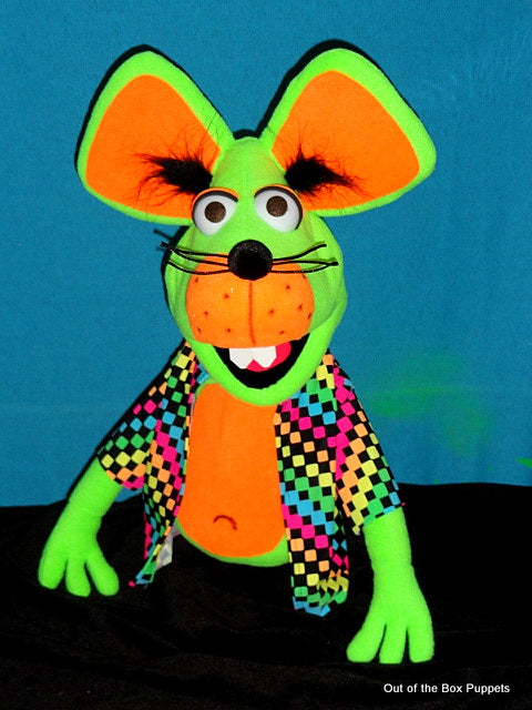 Blacklight Male Mouse Puppet – Out of the Box Puppets