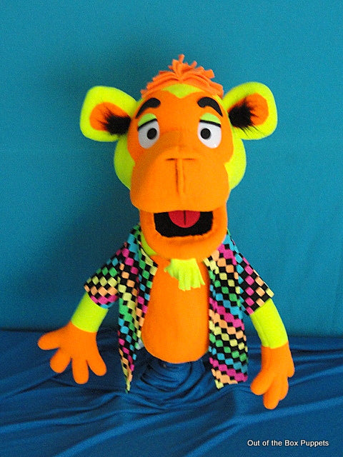 Blacklight Monkey Puppet – Out of the Box Puppets