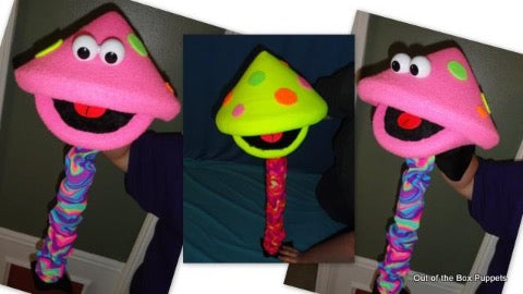 Blacklight Mushroom Puppet – Out of the Box Puppets