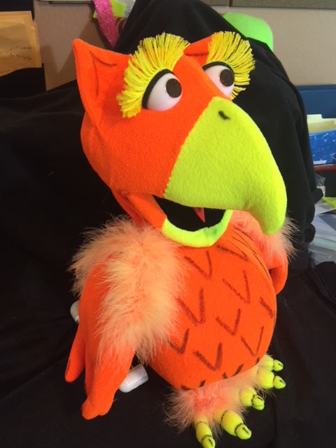 Blacklight Owl Puppet – Out of the Box Puppets