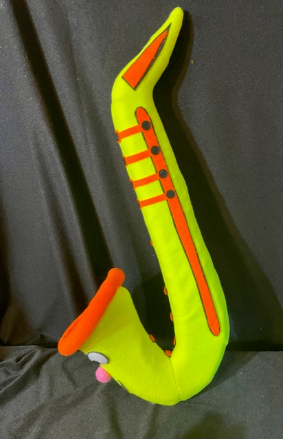 Blacklight Saxophone Prop – Out of the Box Puppets