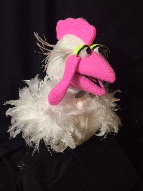 Blacklight Chicken Puppet – Out of the Box Puppets